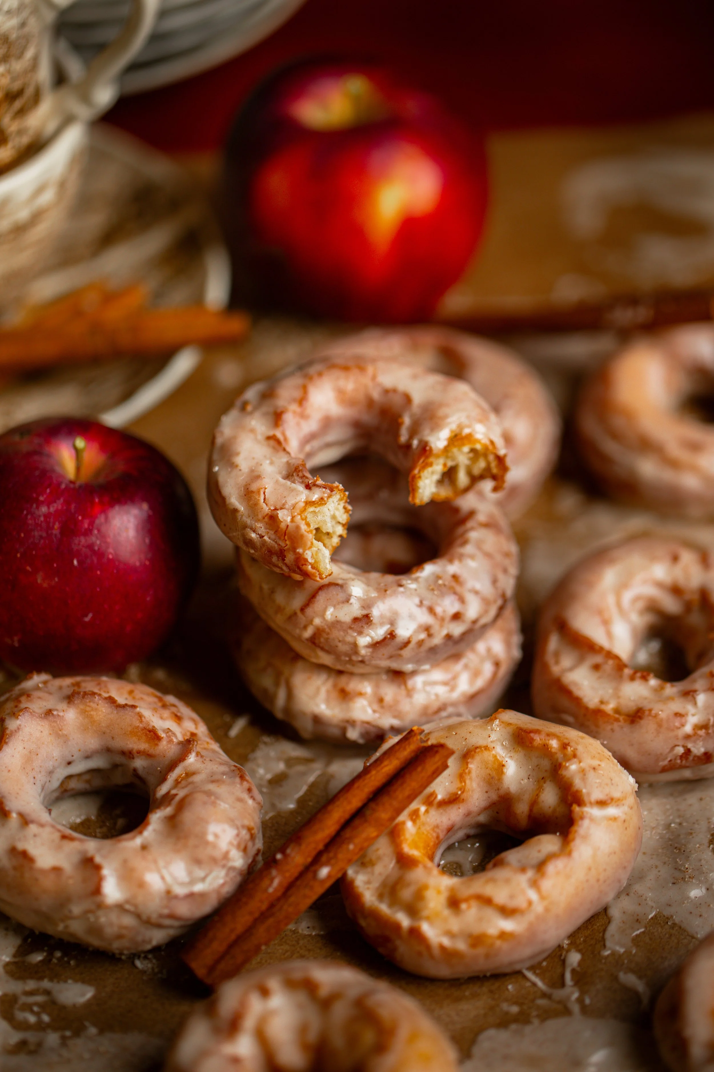 Fried Apple Cider Donuts with Maple Icing: Fall Breakfast Recipe — Under A Tin Roof