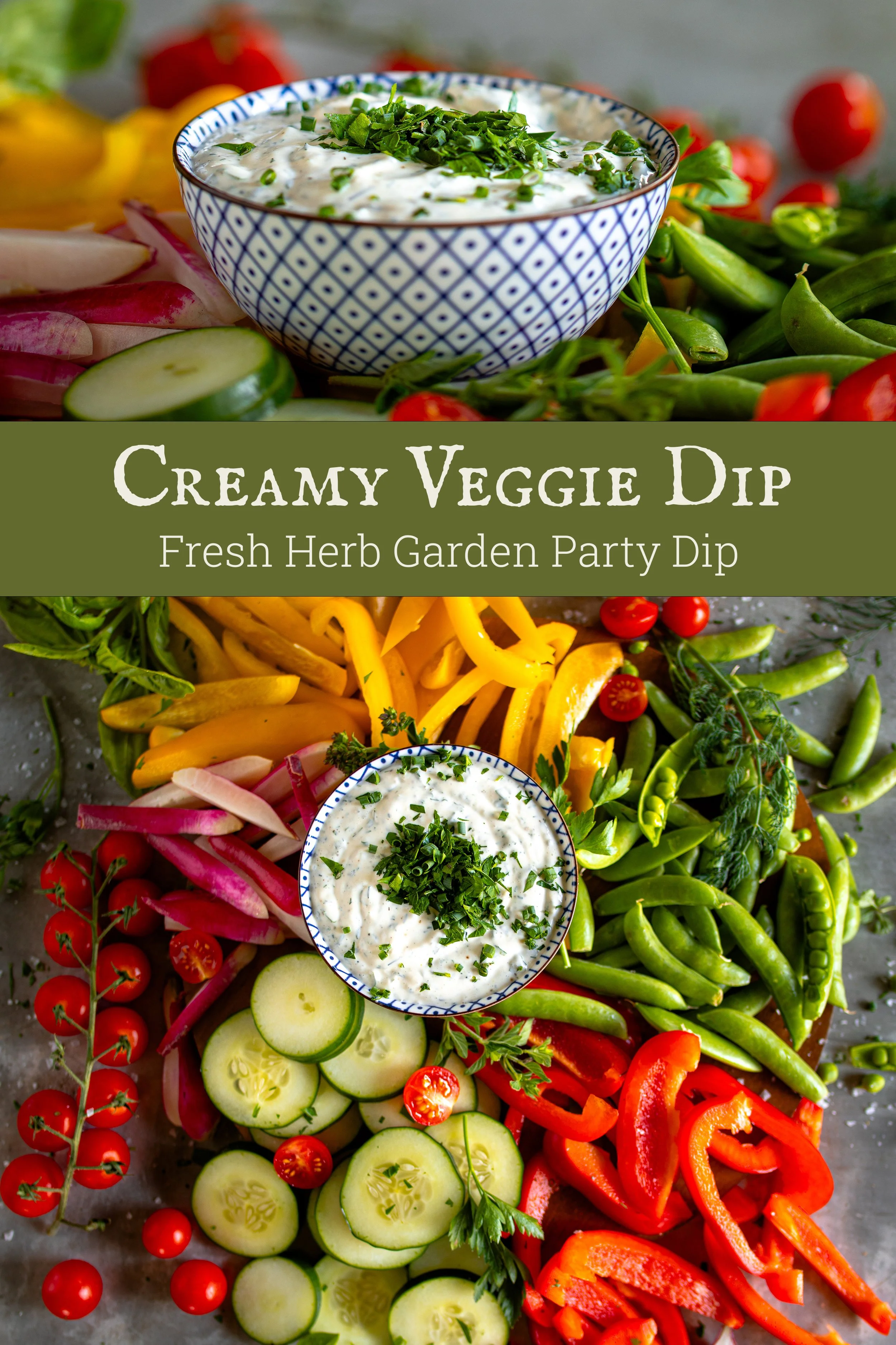 Creamy Herb Garden Vegetable Dip: Easy Summer Potluck Recipe — Under A ...