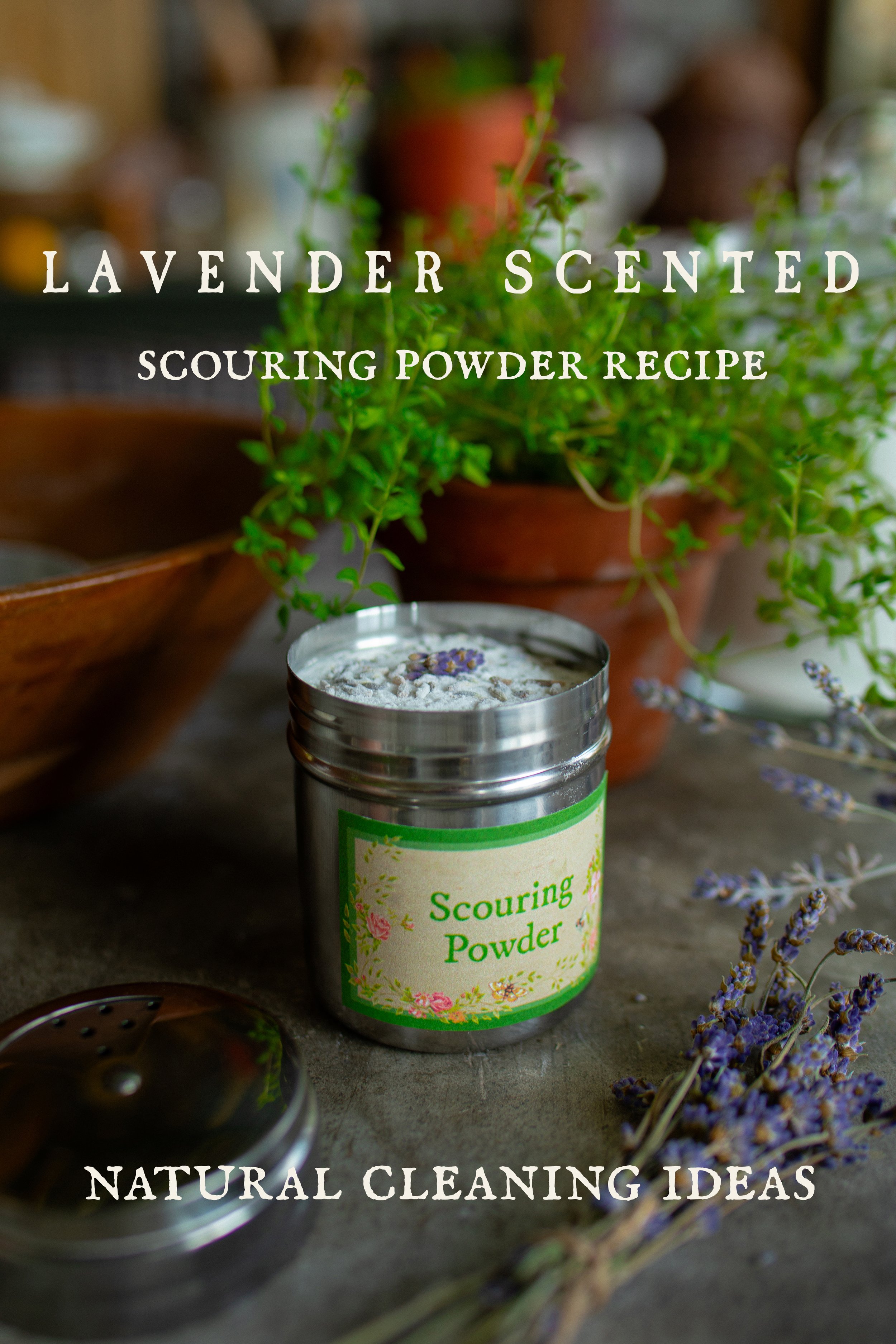 Lavender Scented Scouring Powder: Natural Cleaning Recipe — Under A Tin ...