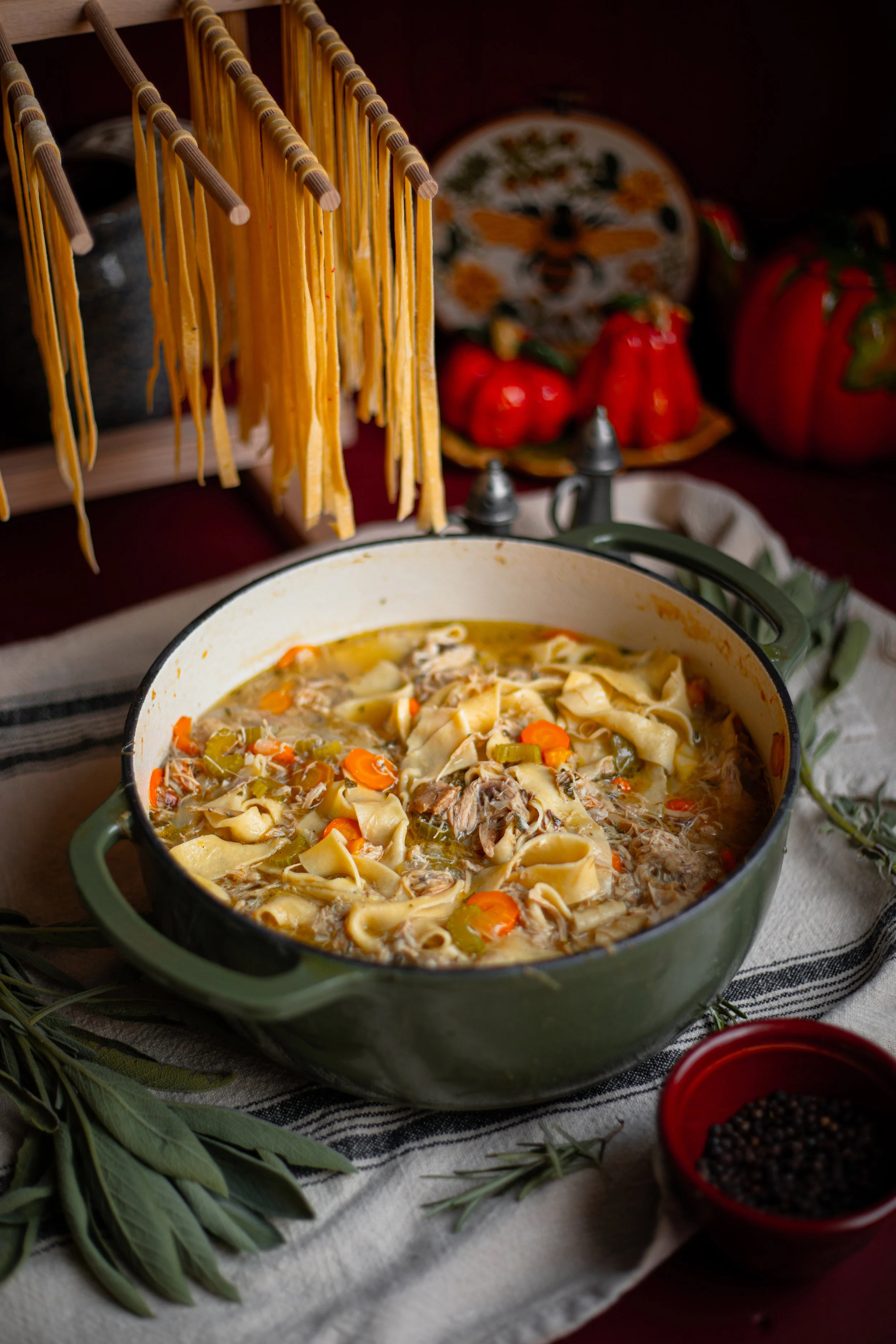 The Best Roasted Chicken Noodle Soup: From Scratch Recipe — Under A Tin ...