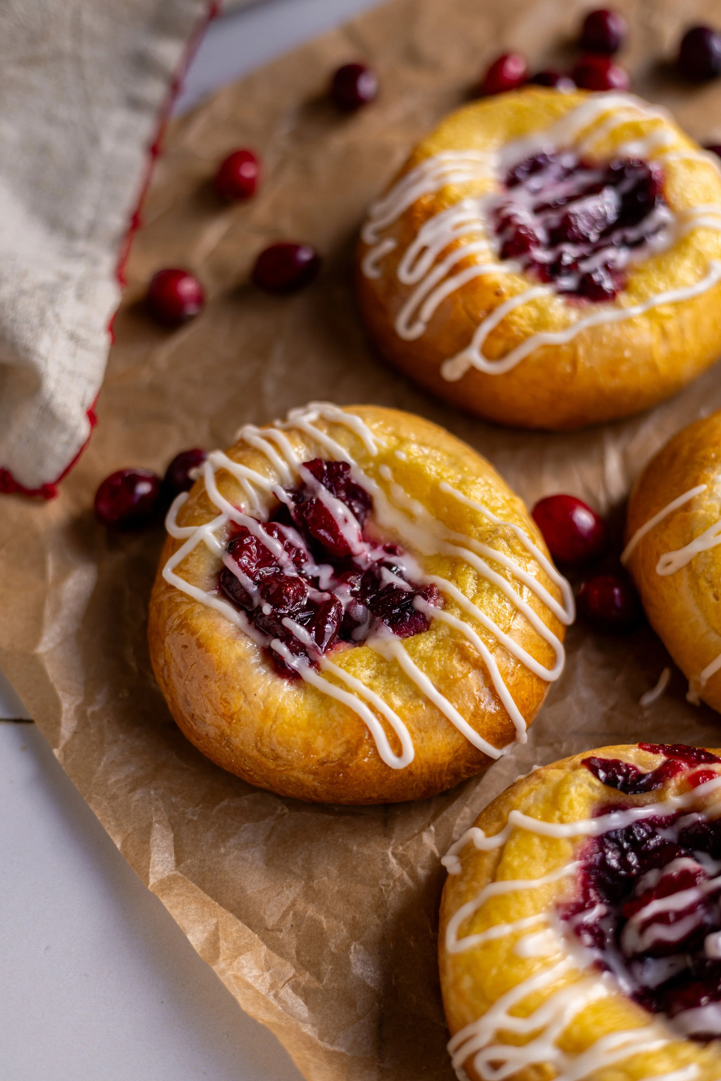 Cranberry Vatrushka: Fruit and Cheese Sweet Buns, Eastern European ...
