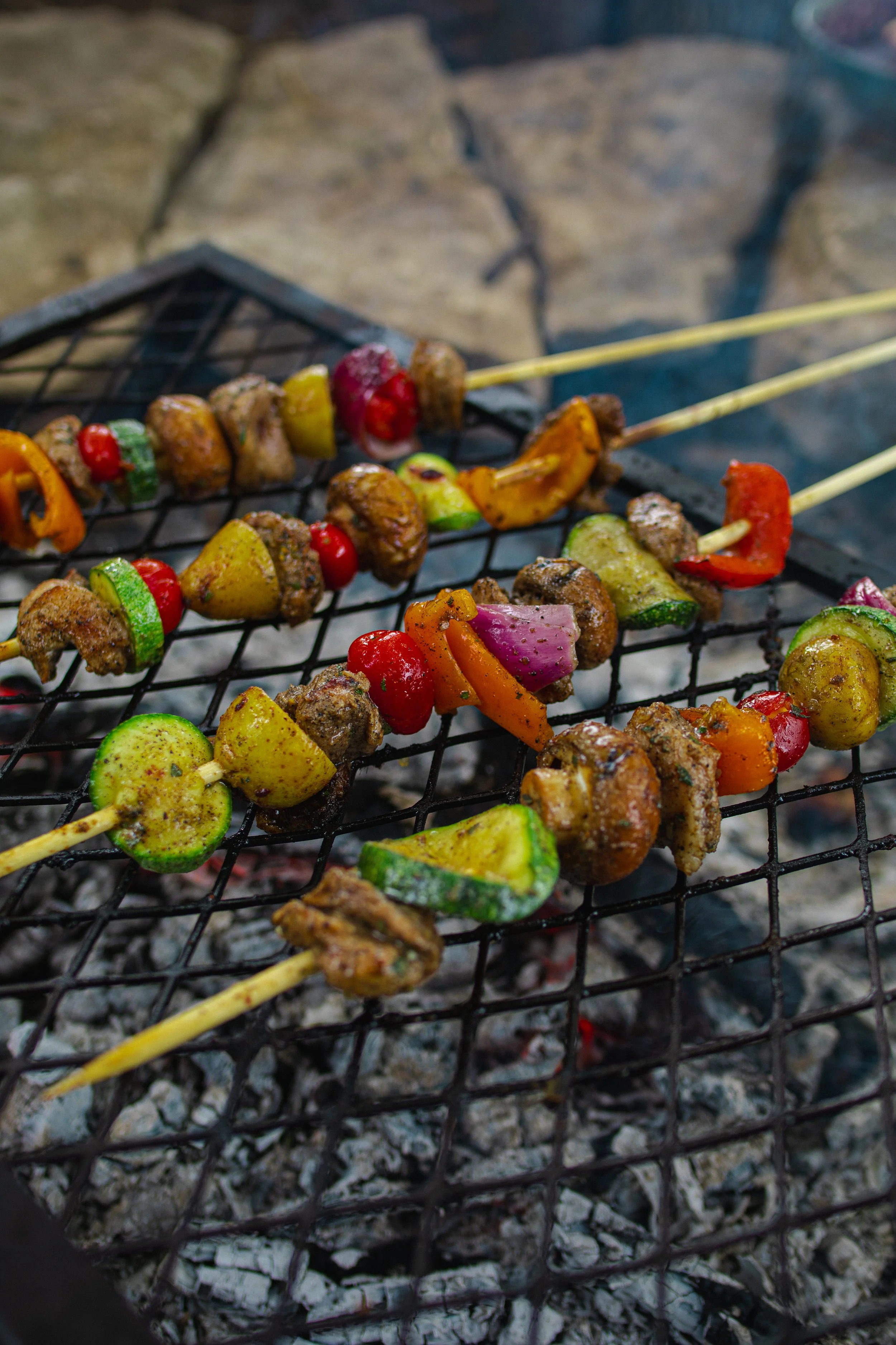 Campfire Grilled Pork & Summer Veggie Kabobs: Easy Grilling Recipe ...