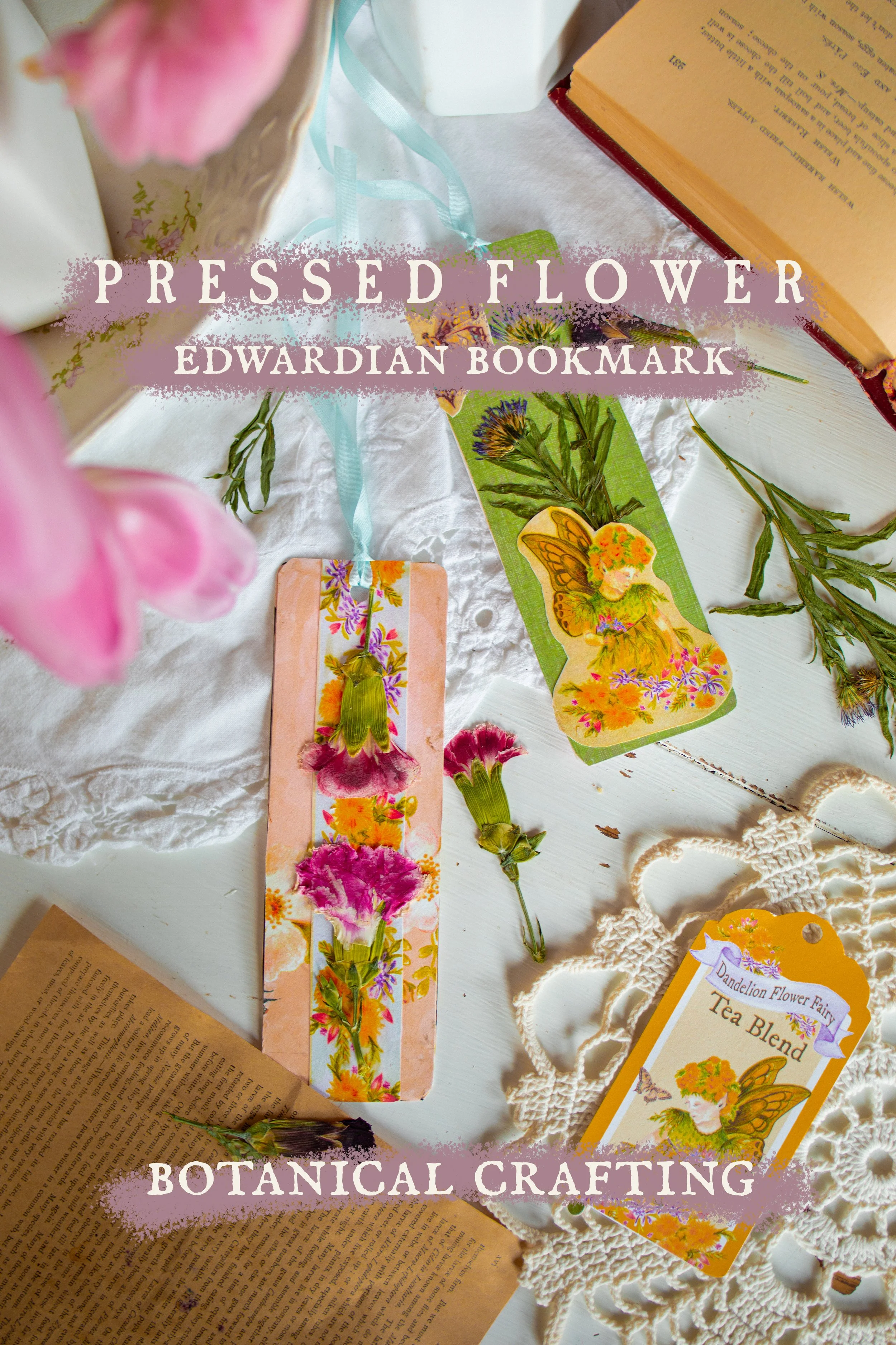 How to Make Botanical Pressed Flower Bookmarks: Easy Handmade Floral ...