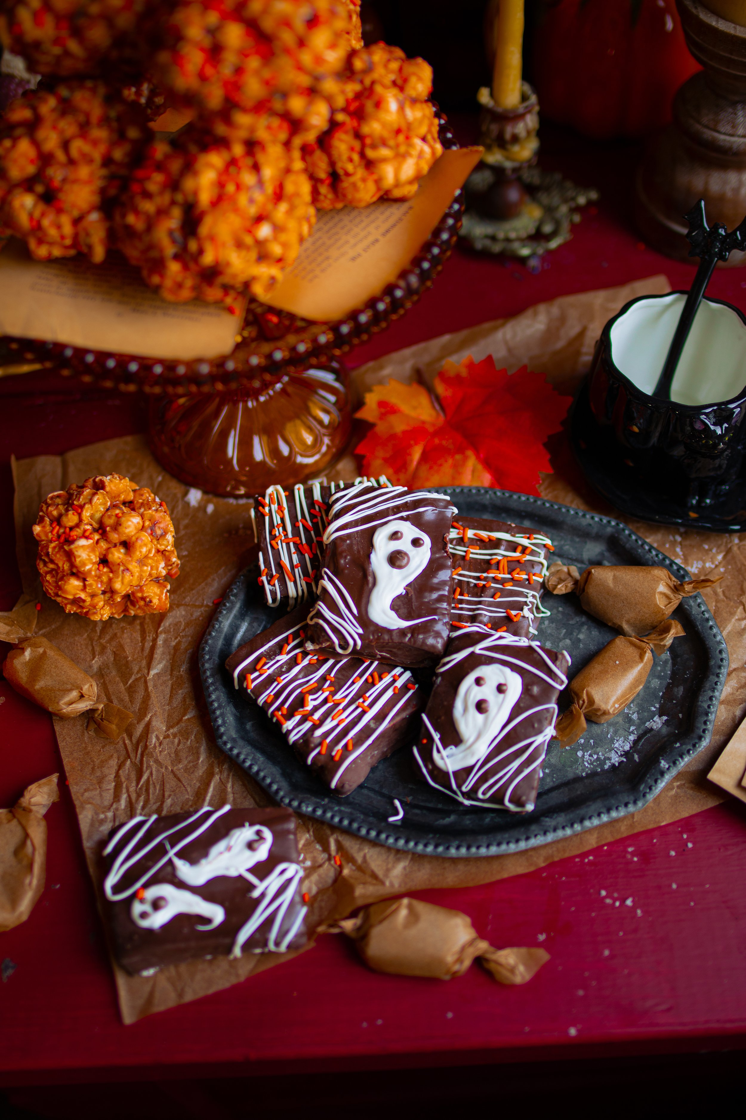 Vintage Spooky Chocolate Covered Marshmallows: Halloween Candy Recipe ...