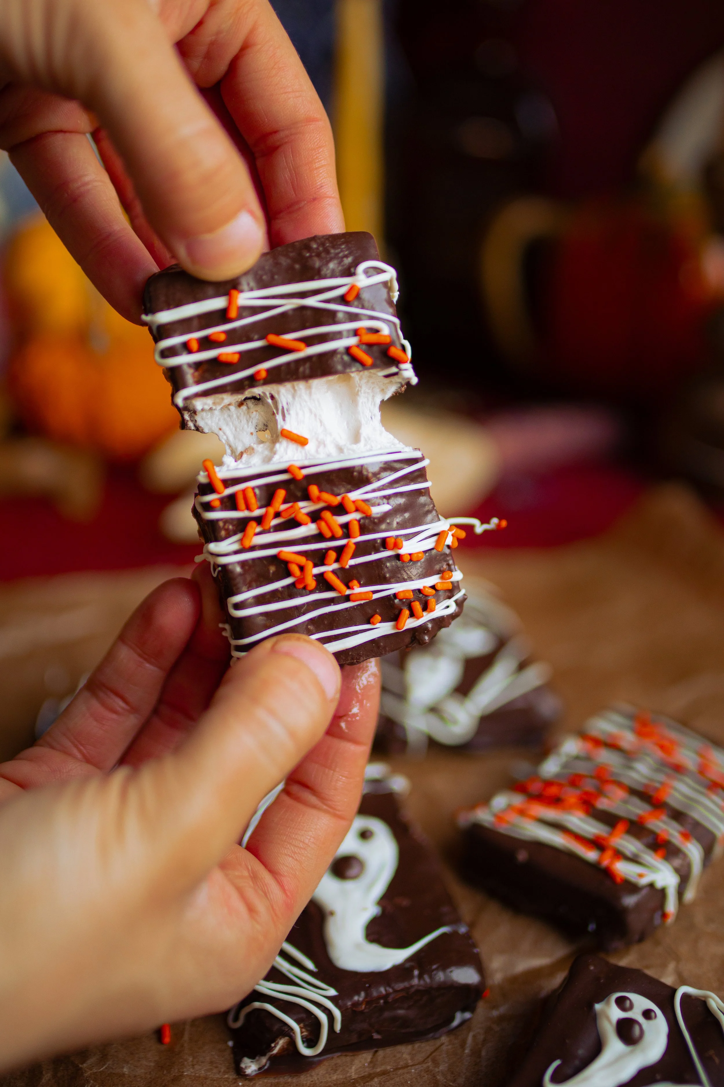 Vintage Spooky Chocolate Covered Marshmallows: Halloween Candy Recipe ...