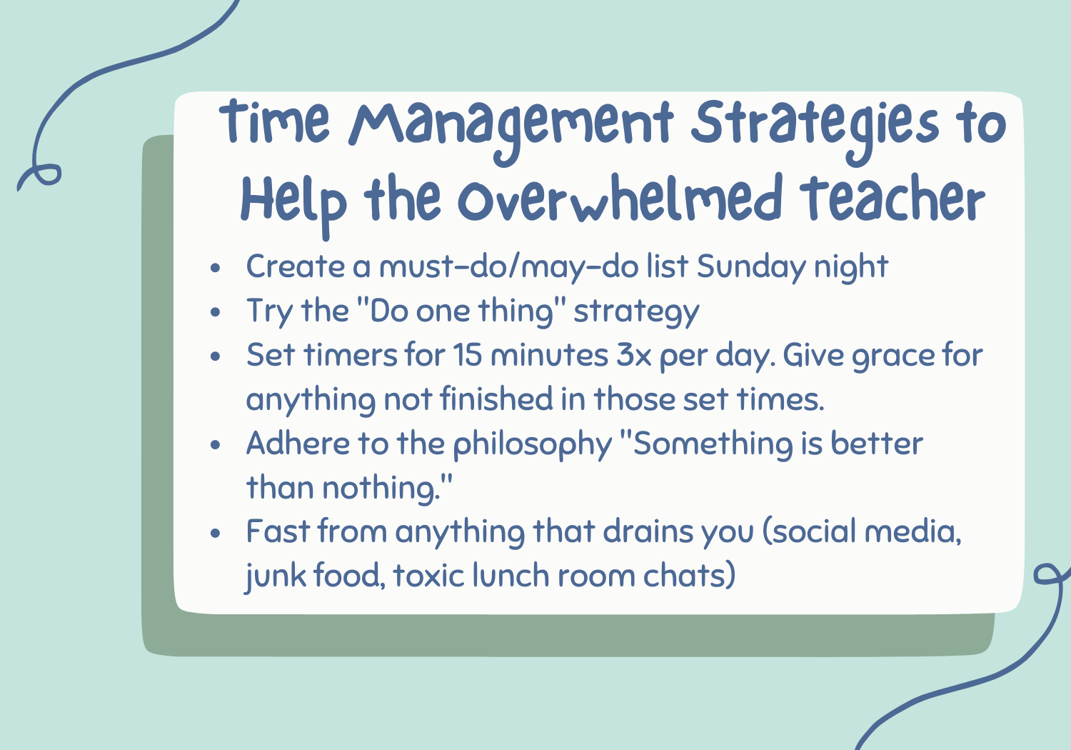 Time Management Strategies for the Overwhelmed Teacher — Tailor-made ...