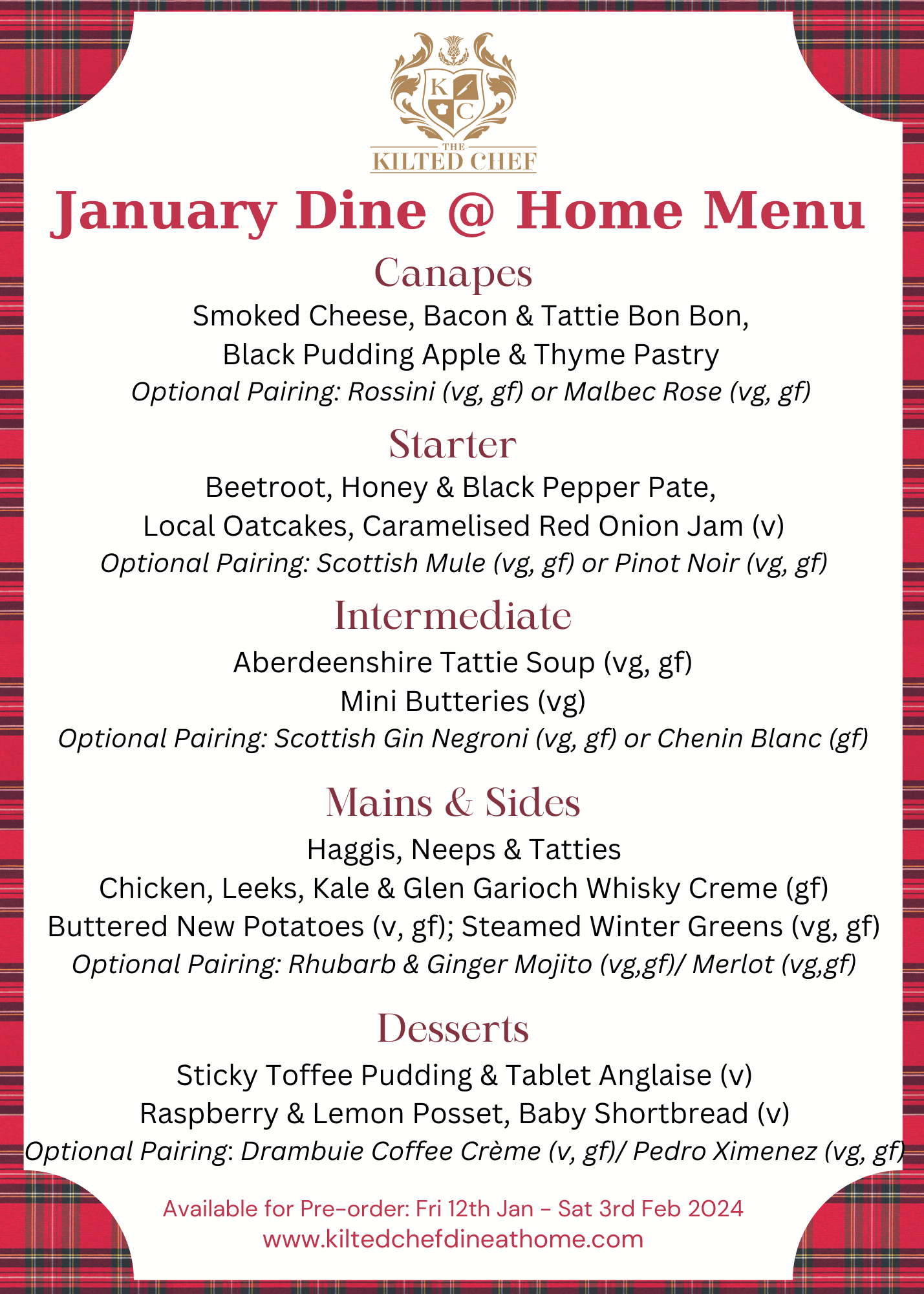 Dine At Home, by Kilted Chef Craig