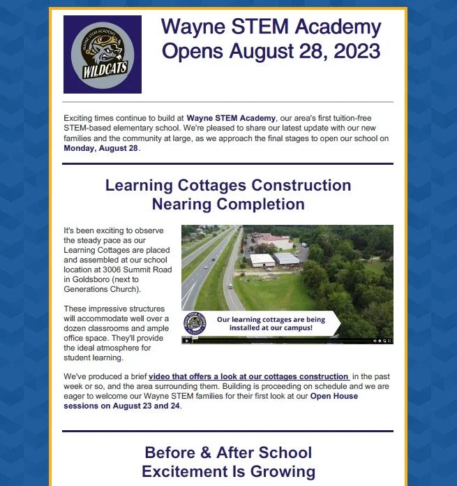 Newsletter & Events — Wayne STEM Academy