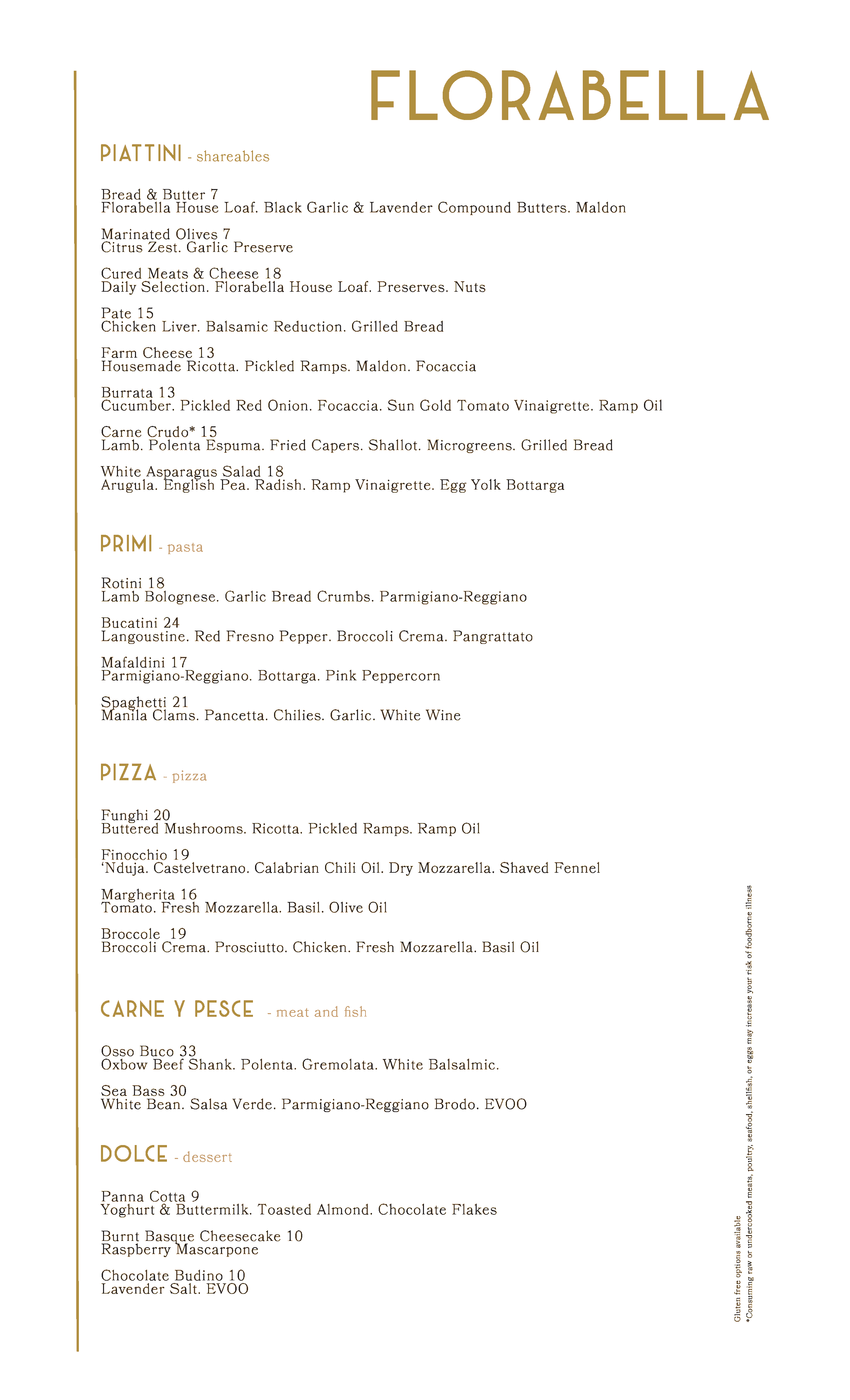 DINNER — FLORABELLA