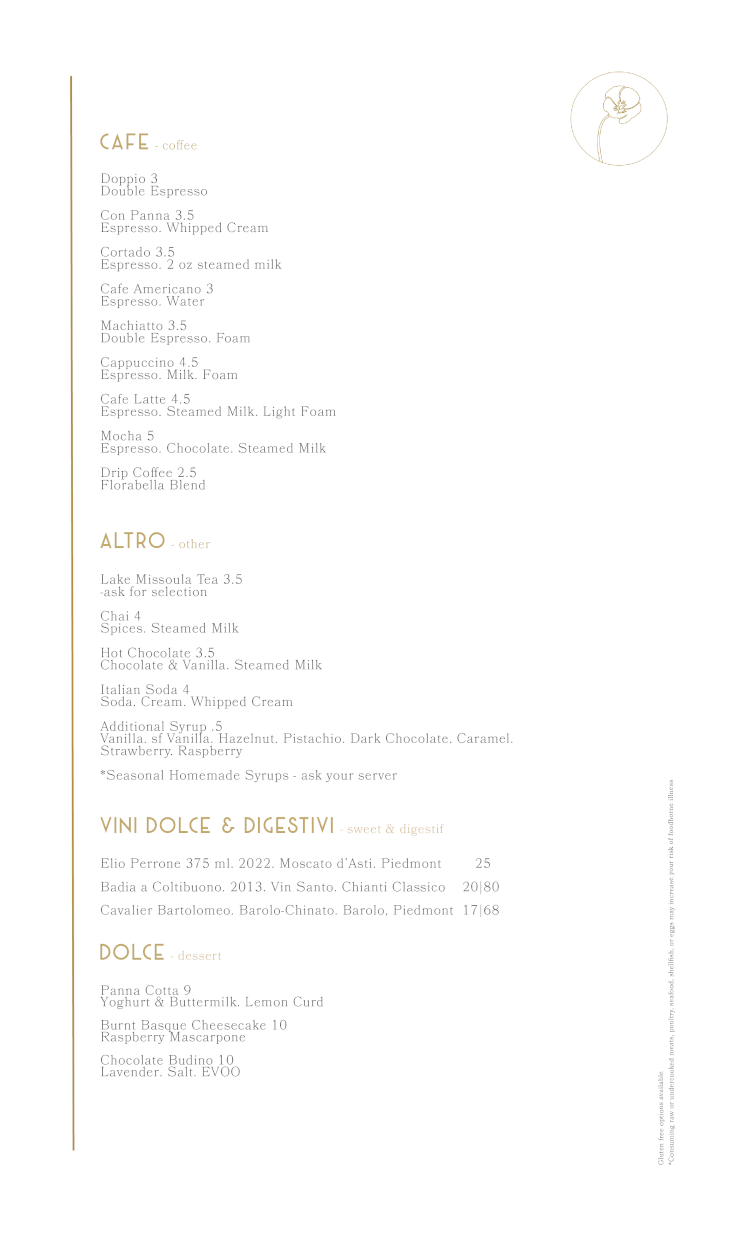 DINNER — FLORABELLA