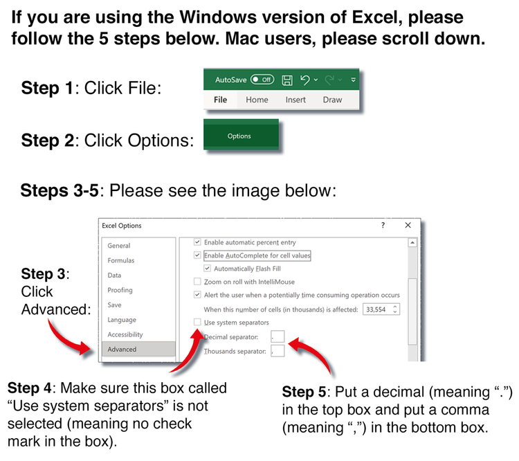 How to Populate the Options Spreadsheets — Haroun Education Ventures, Inc.