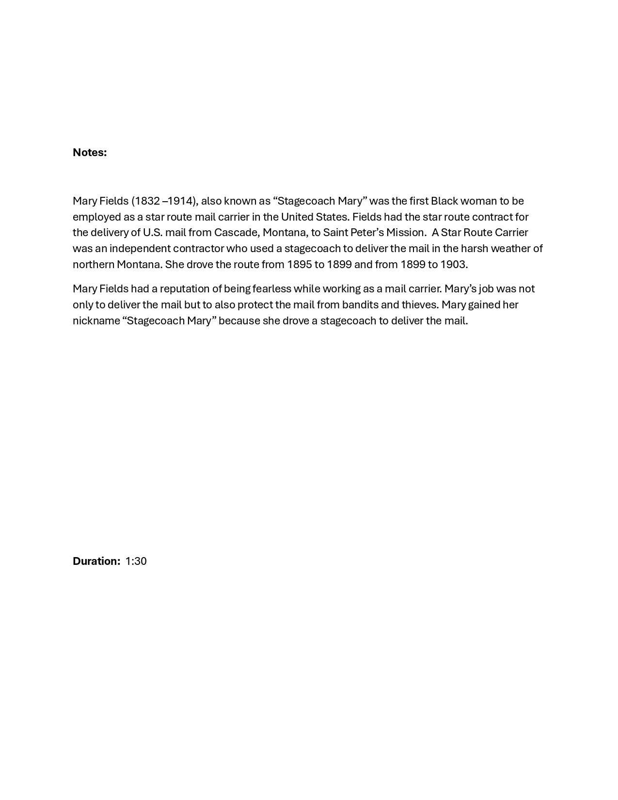 The Arrival of Stagecoach Mary — Batuta Press