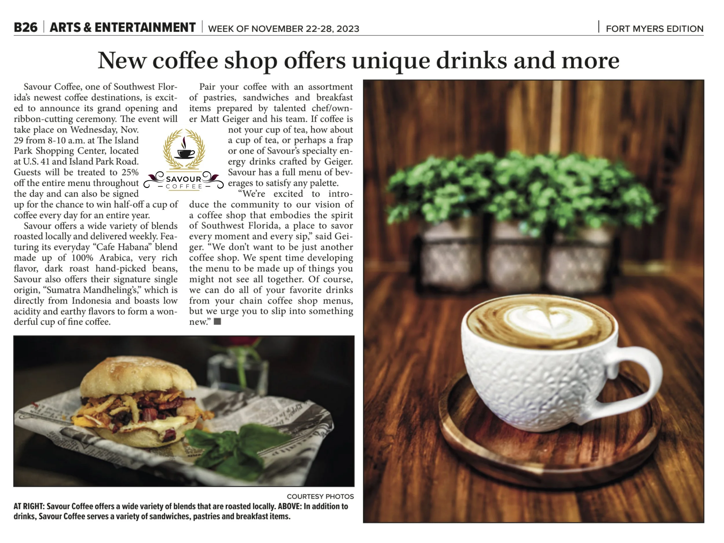 Press — Savour Coffee