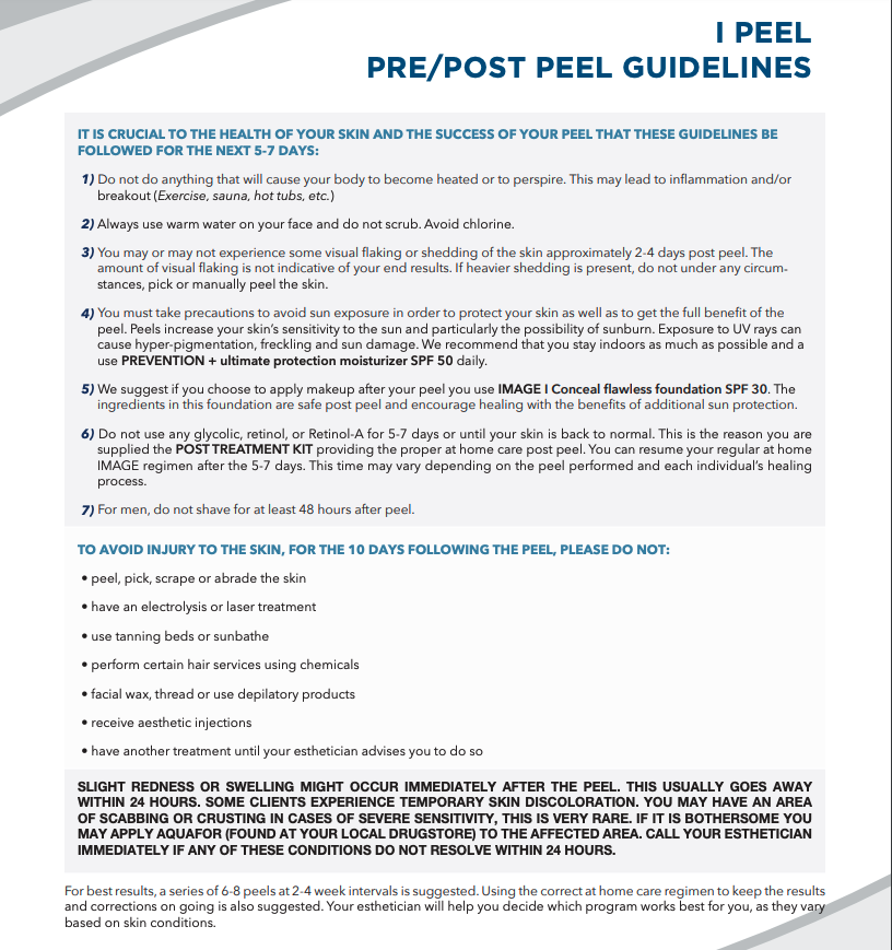 Gotham Goddess pre & post peel guidelines — Gotham Goddess Shannon Park ...