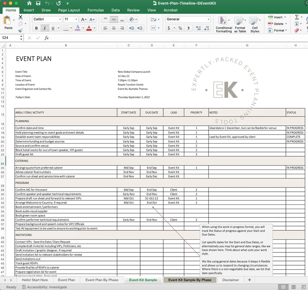 Our Favourite Event Planning Templates — Event Kit | Award-Winning ...