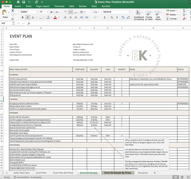 Our Favourite Event Planning Templates — Event Kit | Award-Winning ...