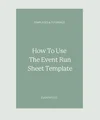 Event Run Sheet: How To Use The Template | Free Guide & Download ...