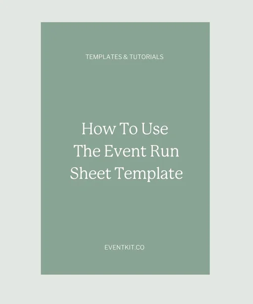 Event Run Sheet: How To Use The Template | Free Guide & Download ...