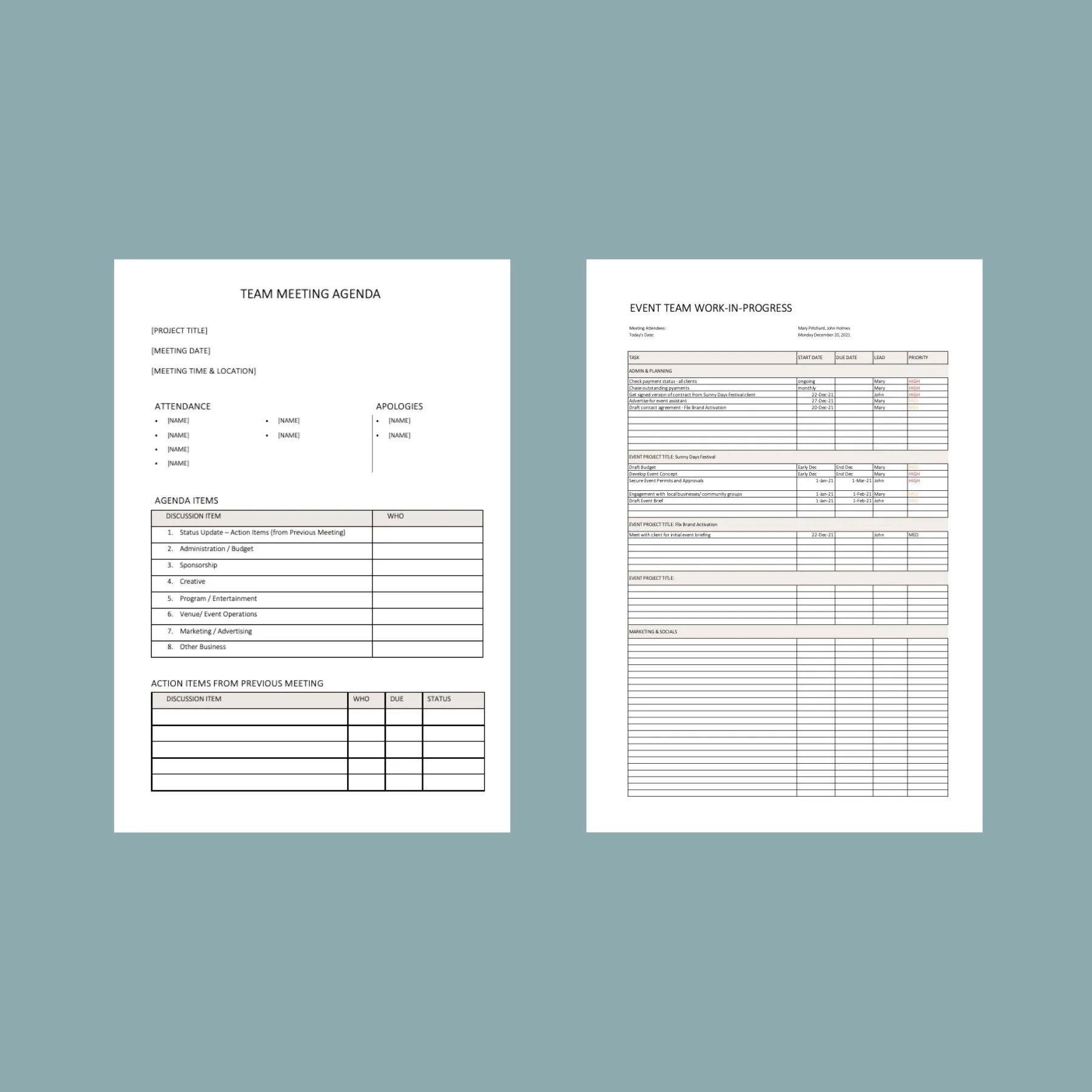 Event Business Admin - Template Bundle — Event Kit | Award-Winning ...