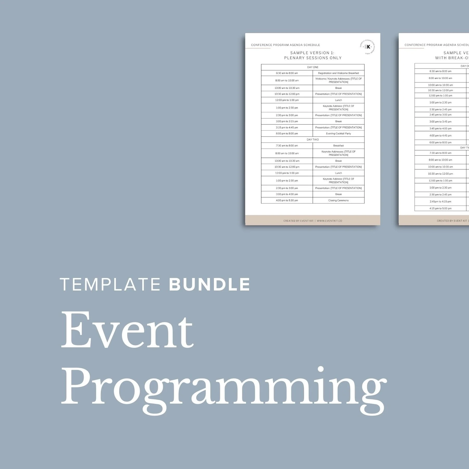 Event Manuals - Template Bundle — Event Kit | Award-Winning Event Agency
