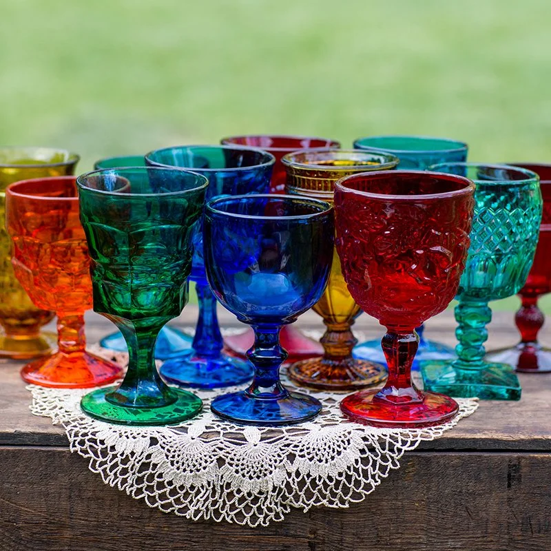 Mis-Matched Deep Colored Goblets — BARNSWALLOW