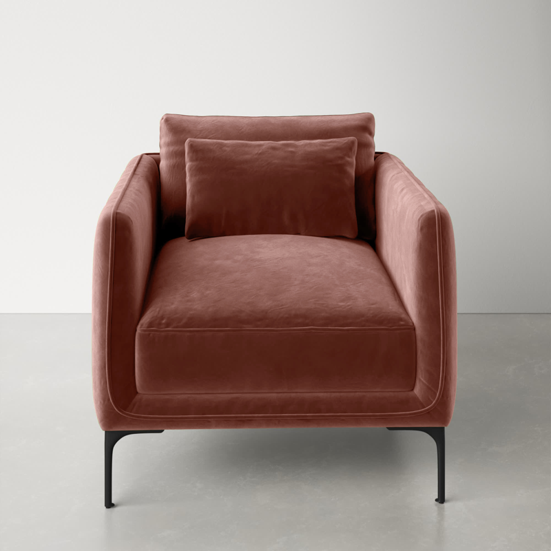 Helen Velvet Lounge Chair — BARNSWALLOW