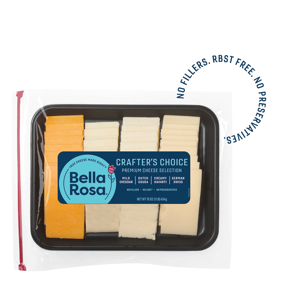 Try Our Crafter's Choice Sliced Cheese Tray | Bella Rosa Cheese — Bella ...