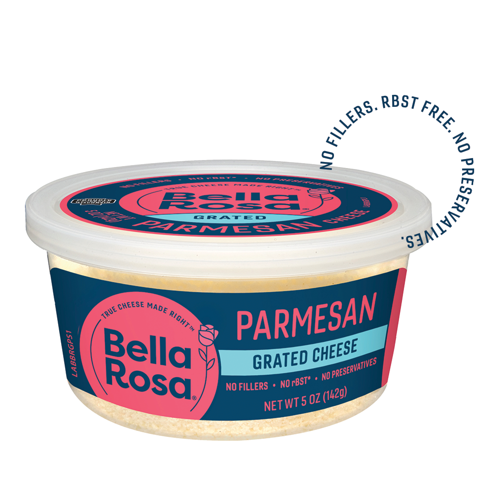 Try Our Grated Parmesan Cheese | Bella Rosa — Bella Rosa Cheese