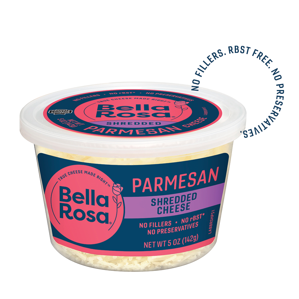 Try Our Shredded Parmesan Cheese | Bella Rosa — Bella Rosa Cheese