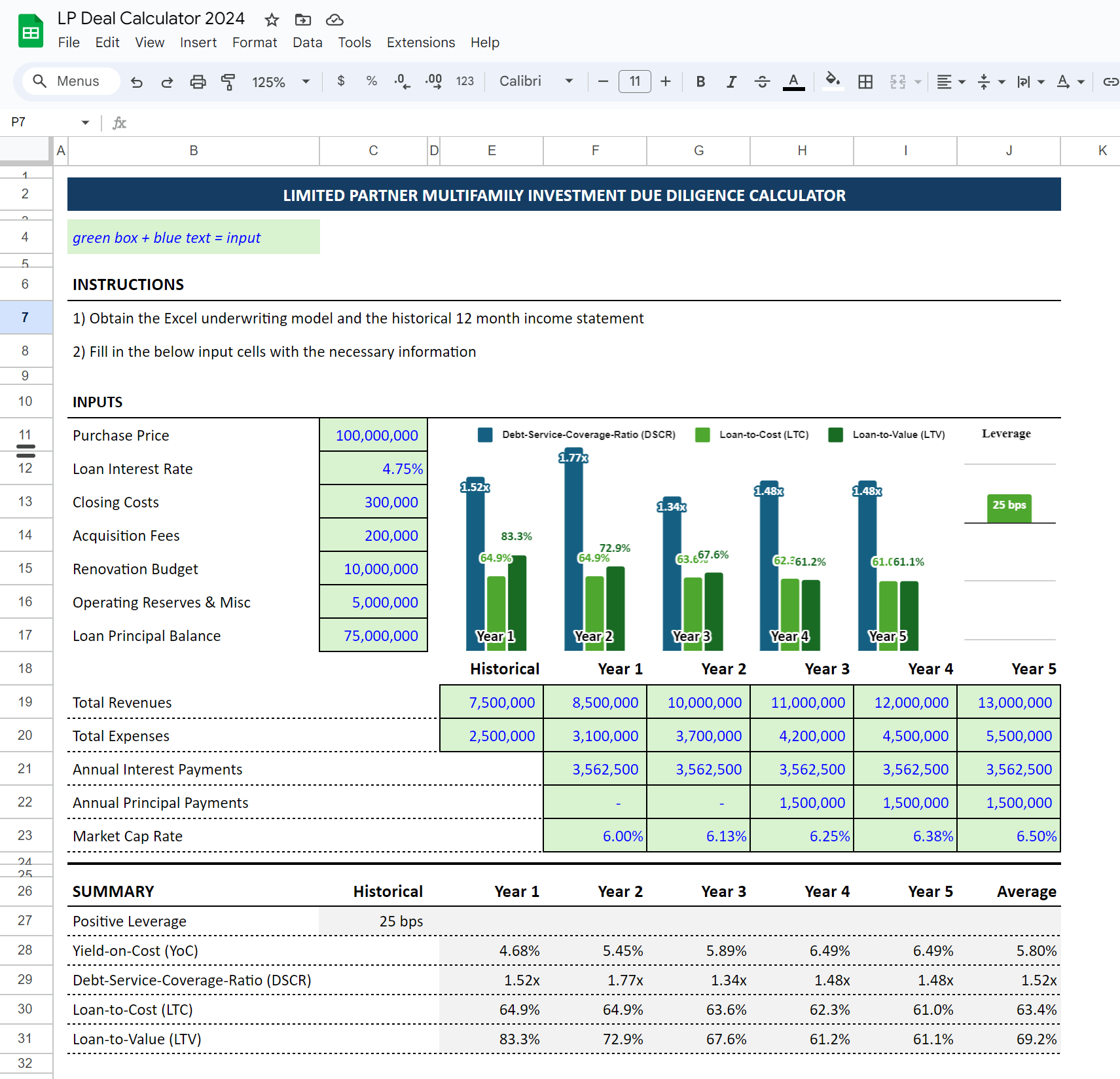 Free LP Multifamily Deal Calculator
