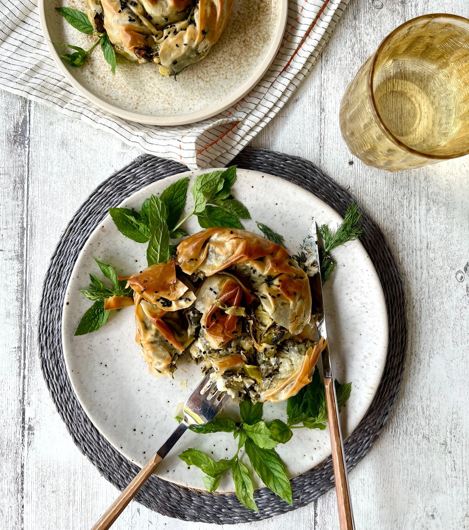 Filo spinach and feta pie — The Corner Plot
