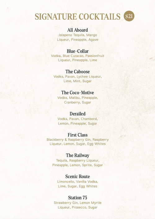 The Railway Hotel Gosford | View our menus — Railway Gosford