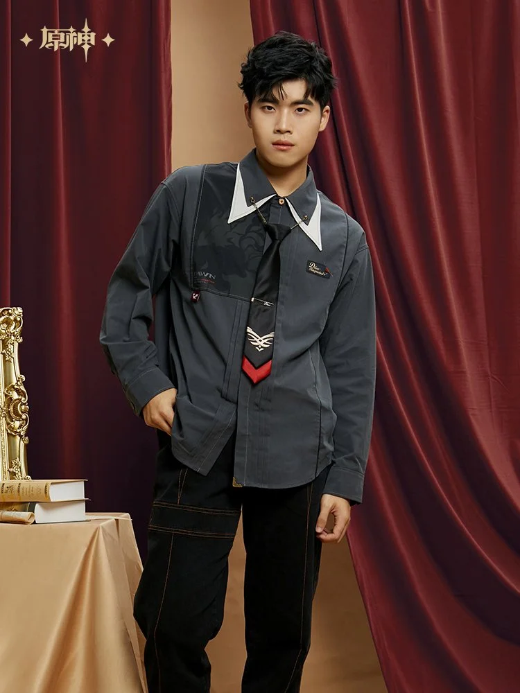 Genshin Impact Diluc Theme Long Coat Outerwear — Animon Official