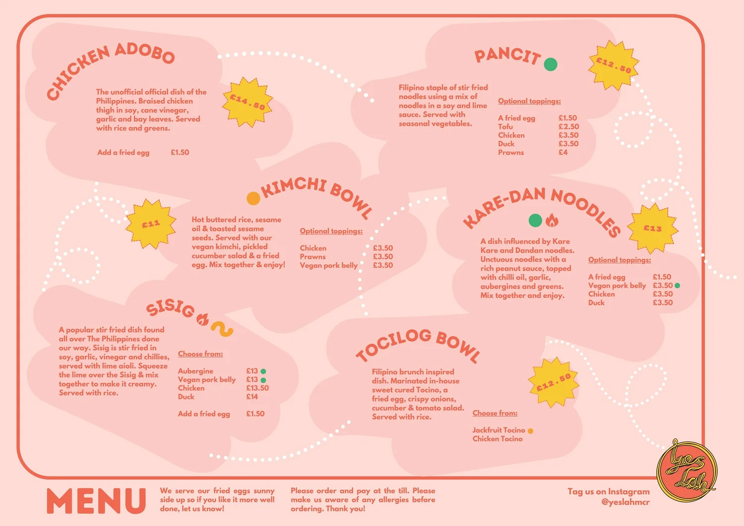 Menu — Yes Lah