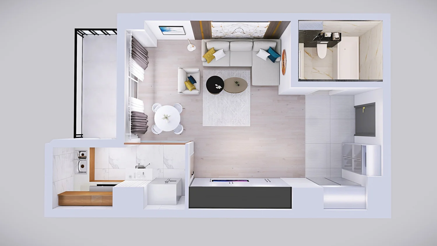 Schițe și prețuri garsoniere — Smart Residence Lujerului
