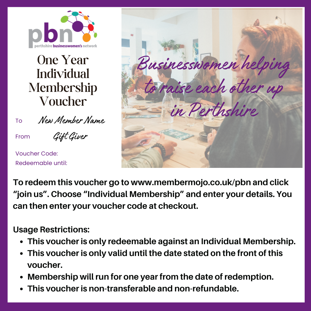 Individual Membership Gift Voucher — Perthshire Businesswomen's Network