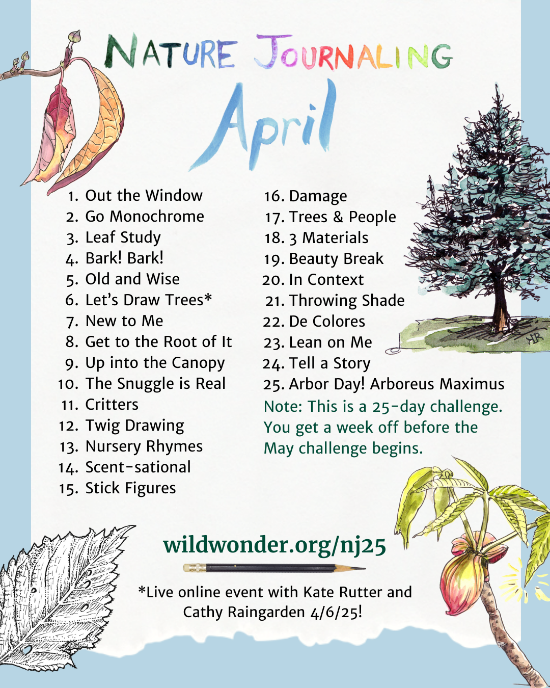 Nature Journaling April — Wild Wonder Foundation