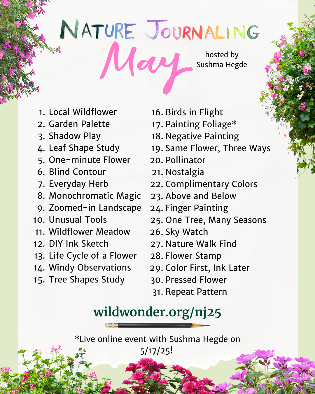 Nature Journaling May — Wild Wonder Foundation