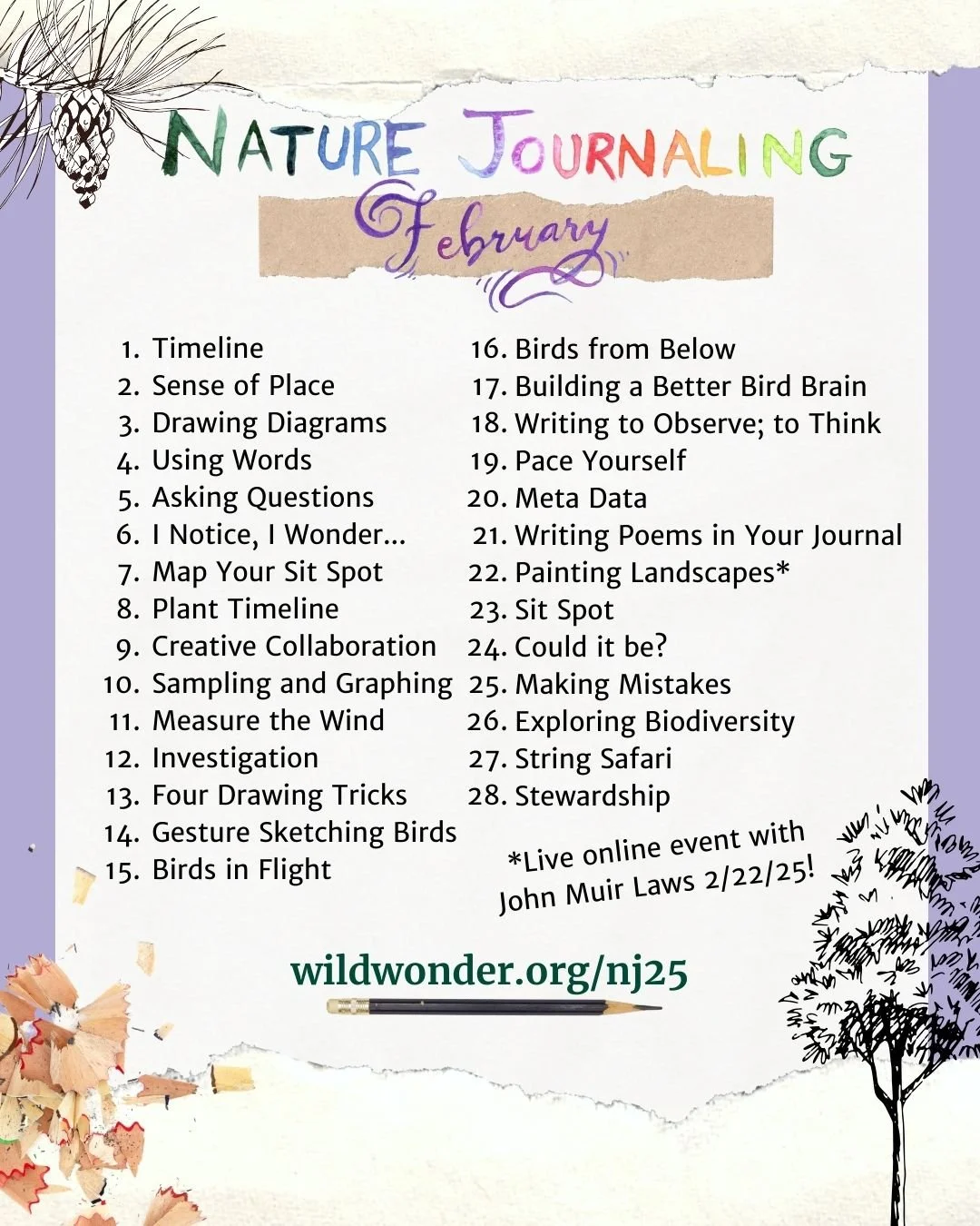 Nature Journaling February — Wild Wonder Foundation
