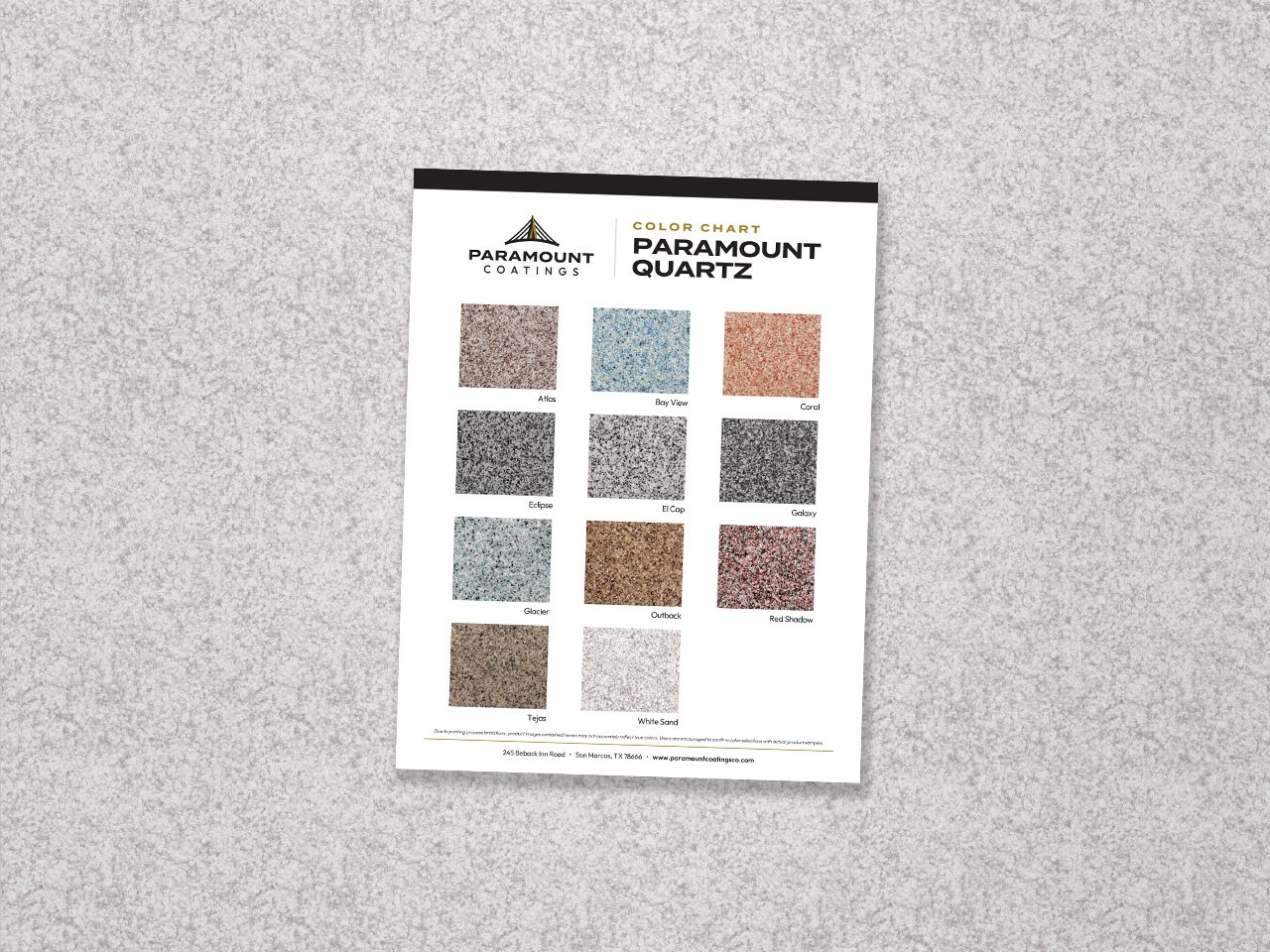 Color Charts — Paramount Coatings