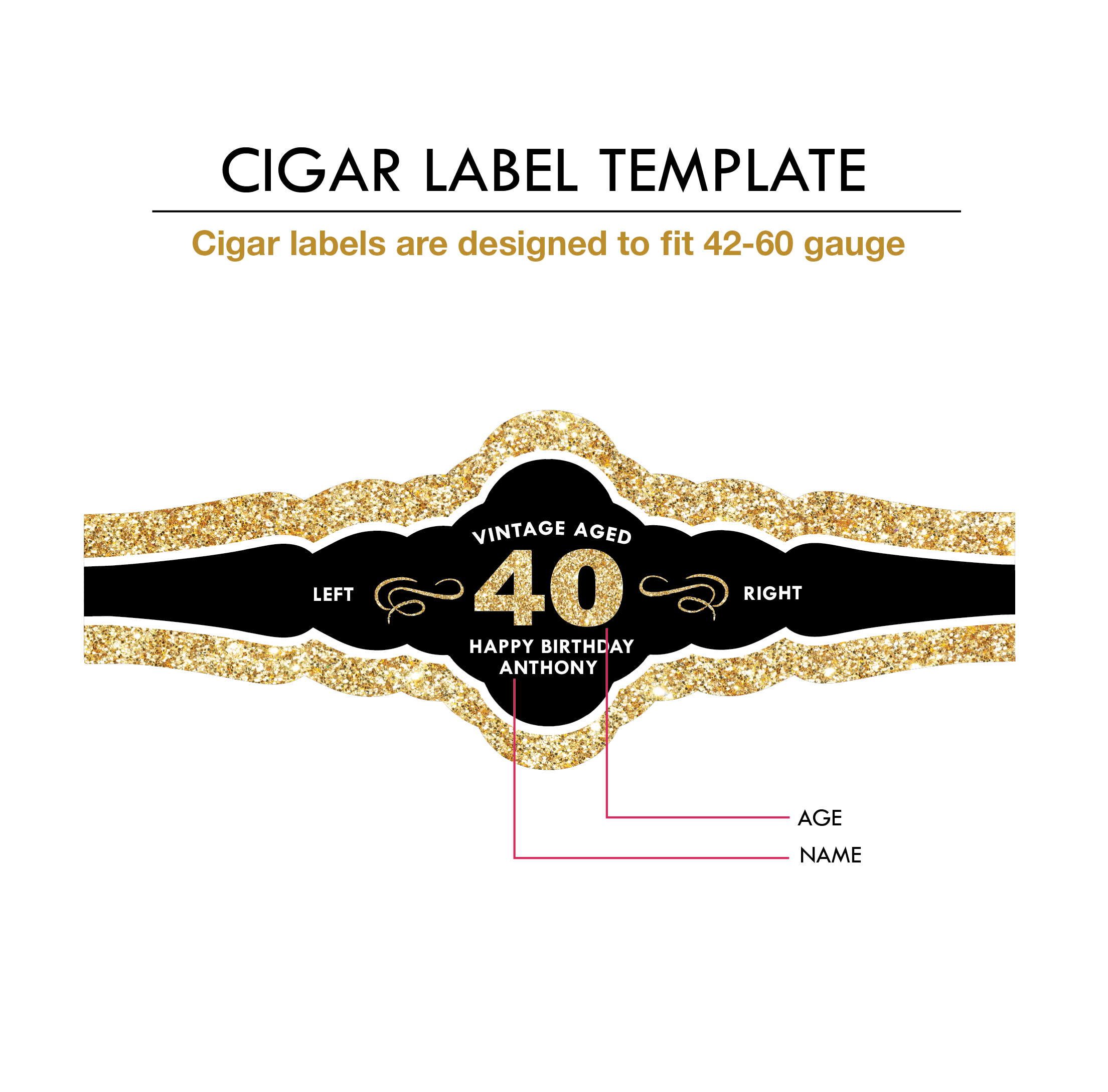 Fancy Cigar Labels — Elleedees Custom Labels