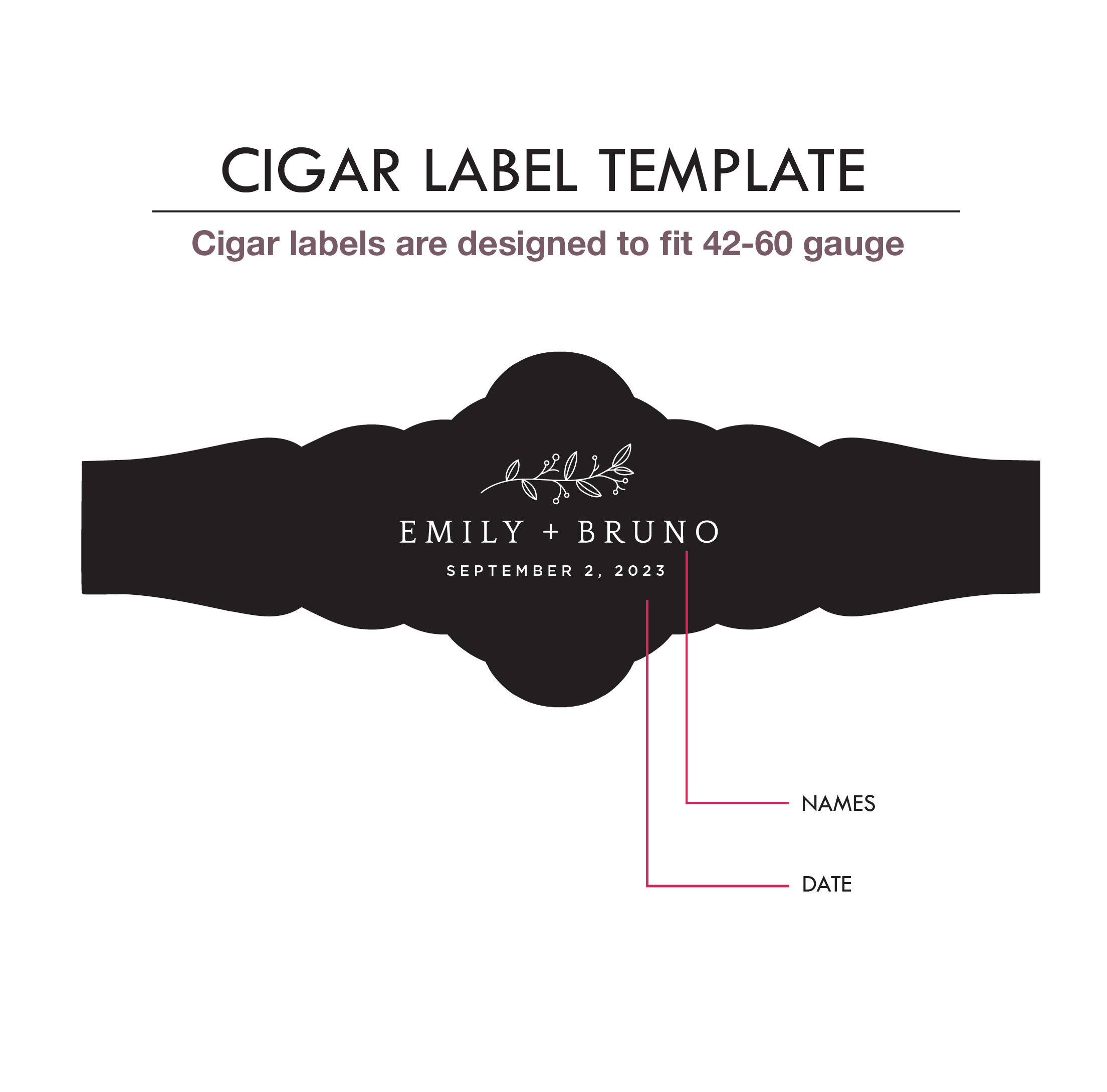 Fancy Cigar Labels — Elleedees Custom Labels