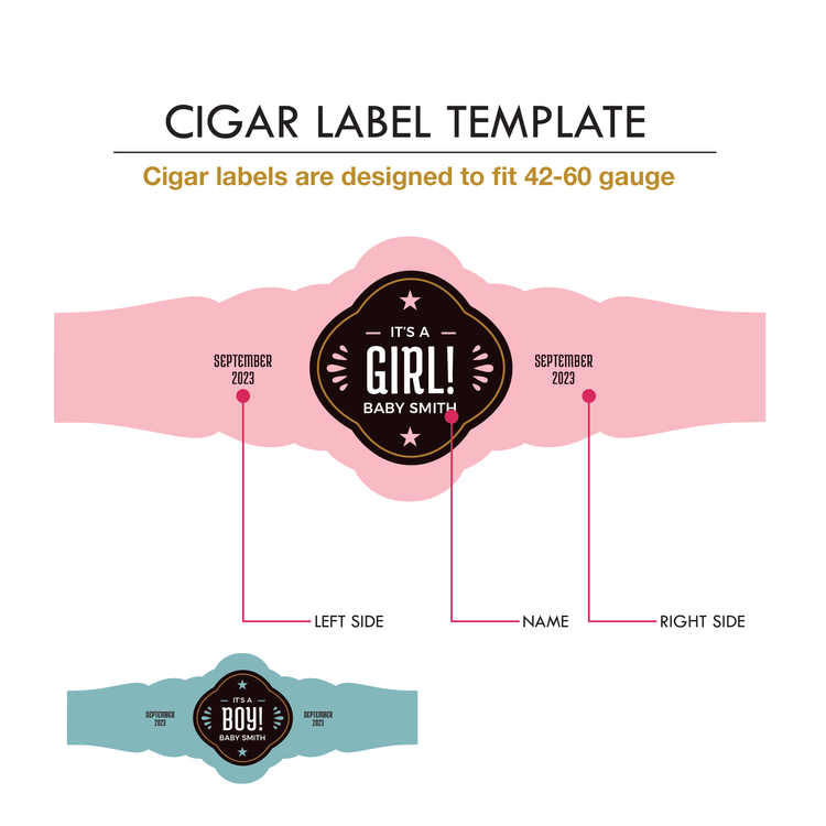 Fancy Cigar Labels — Elleedees Custom Labels