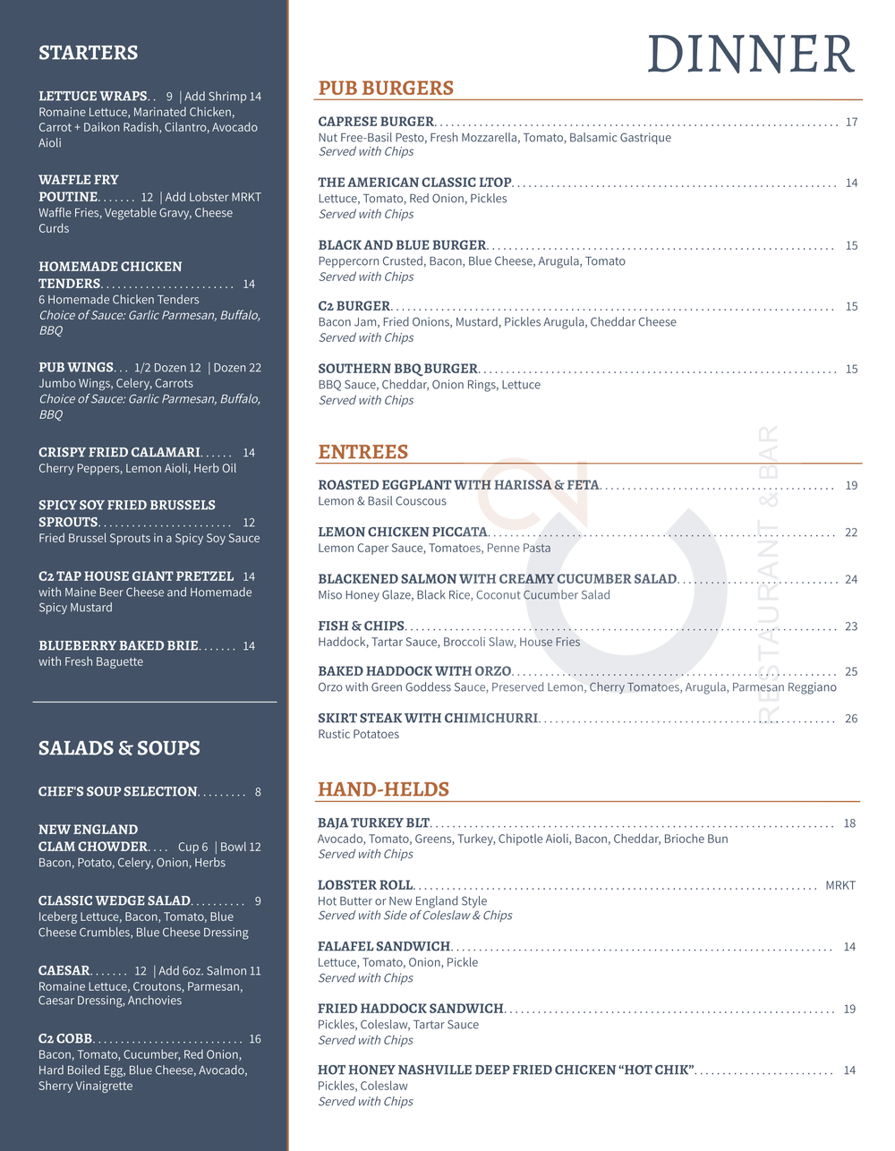 Dinner — C2 - CONGRESS SQUARED | Portland Maine