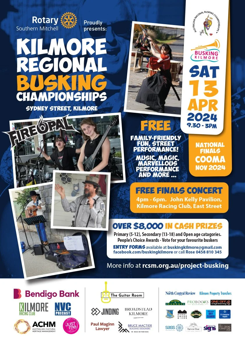 Kilmore Busking — Rotary Club of Southern Mitchell