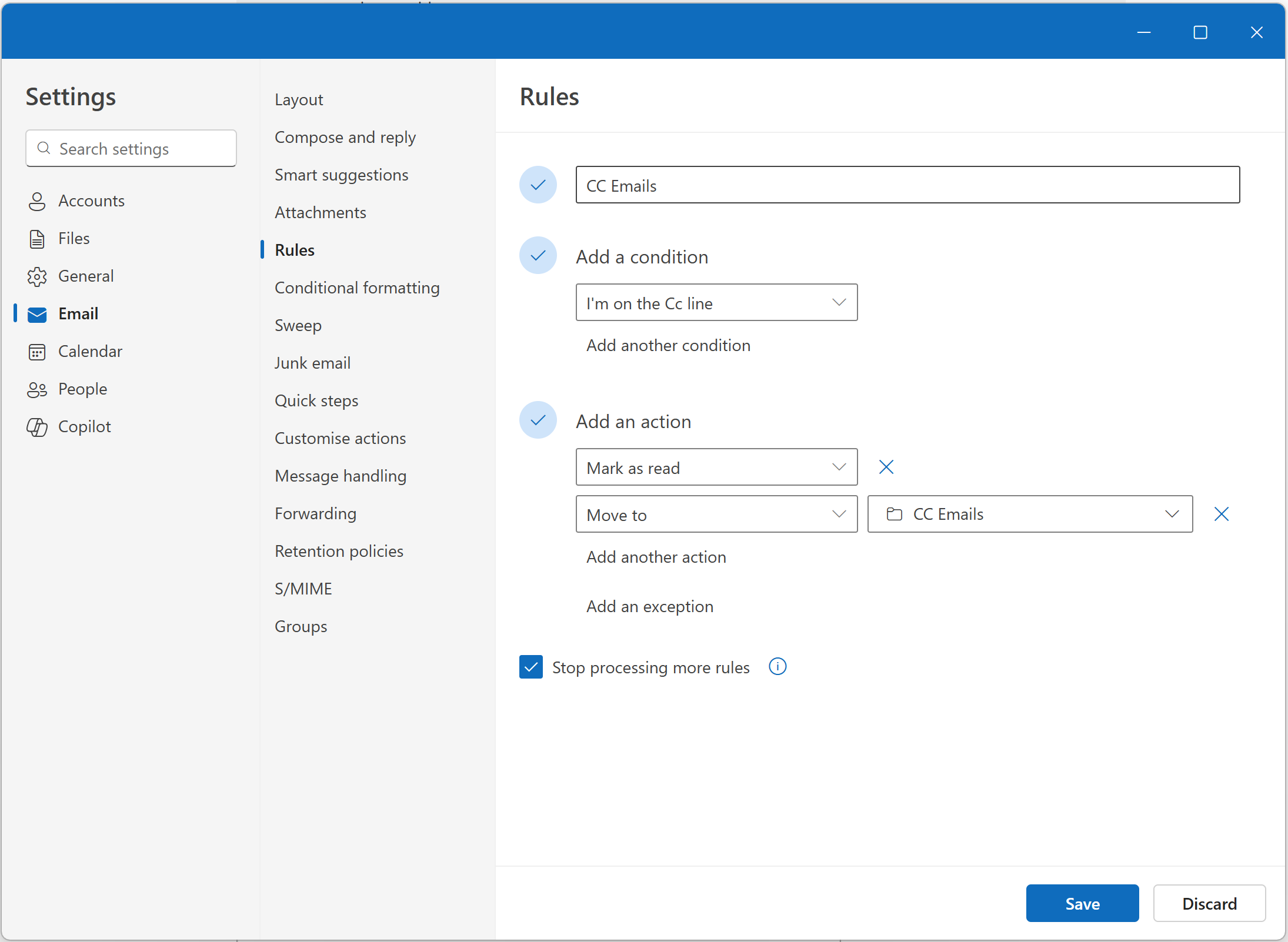 The Outlook rule that saved my inbox — Colin D Ellis