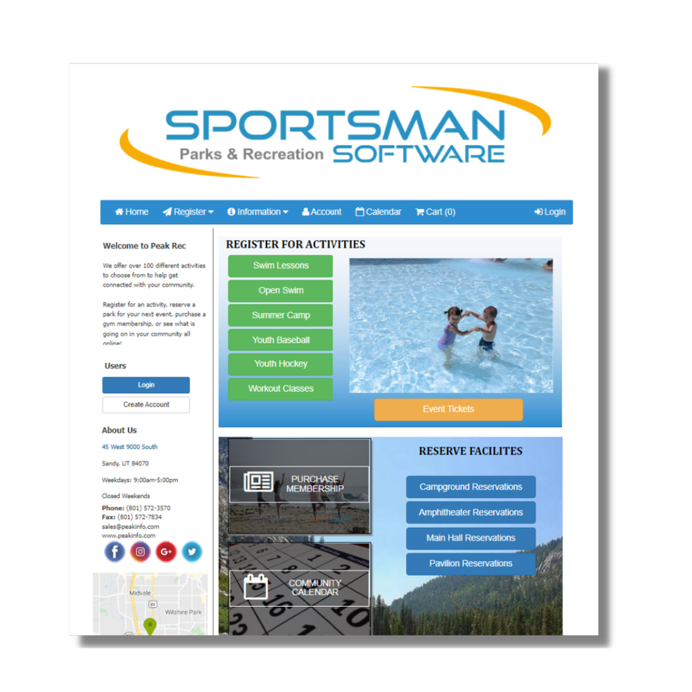 Sportsman Web - Registration, Recreation & Facility Management Software