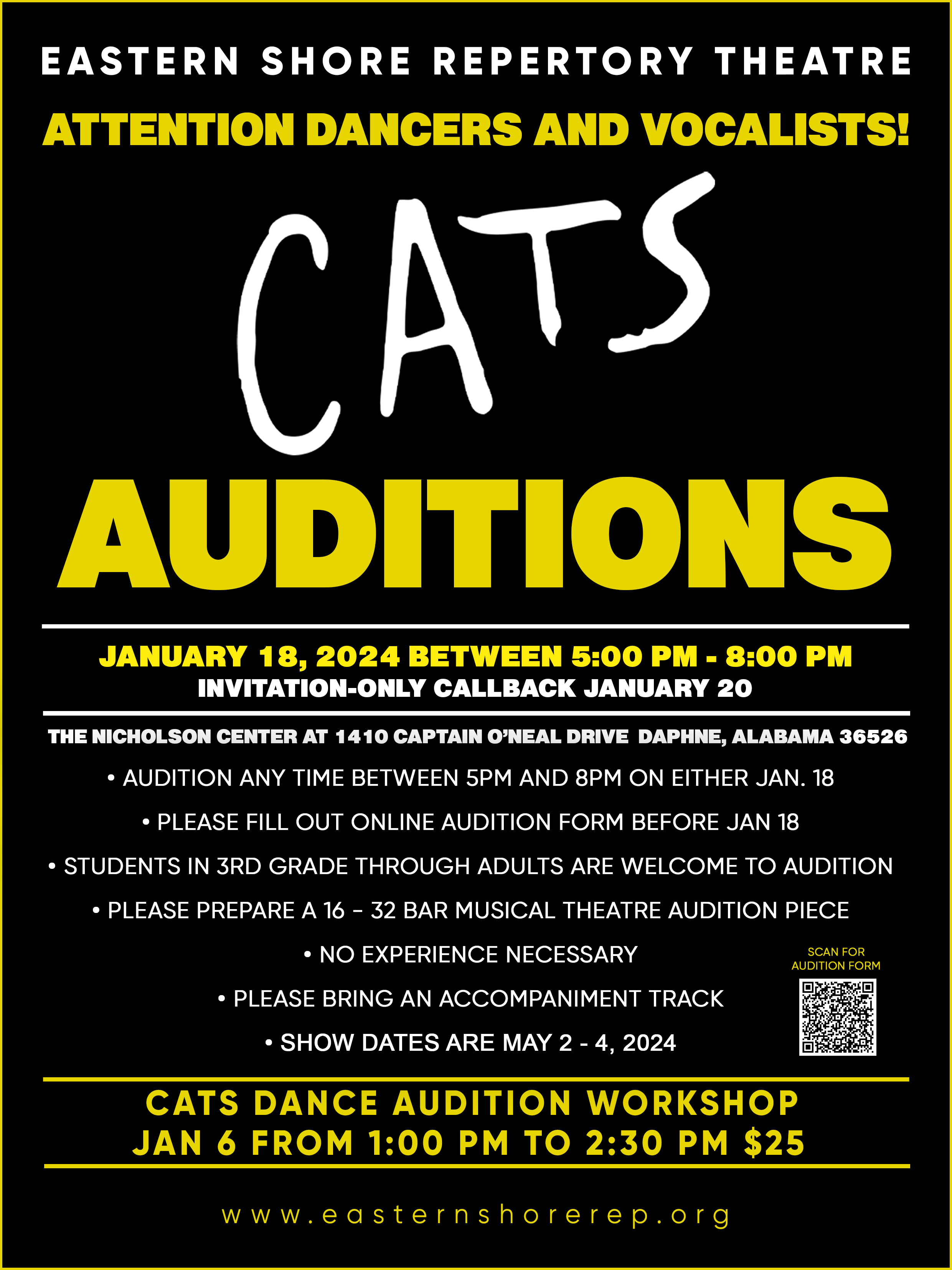 Auditions — Eastern Shore Repertory Theatre