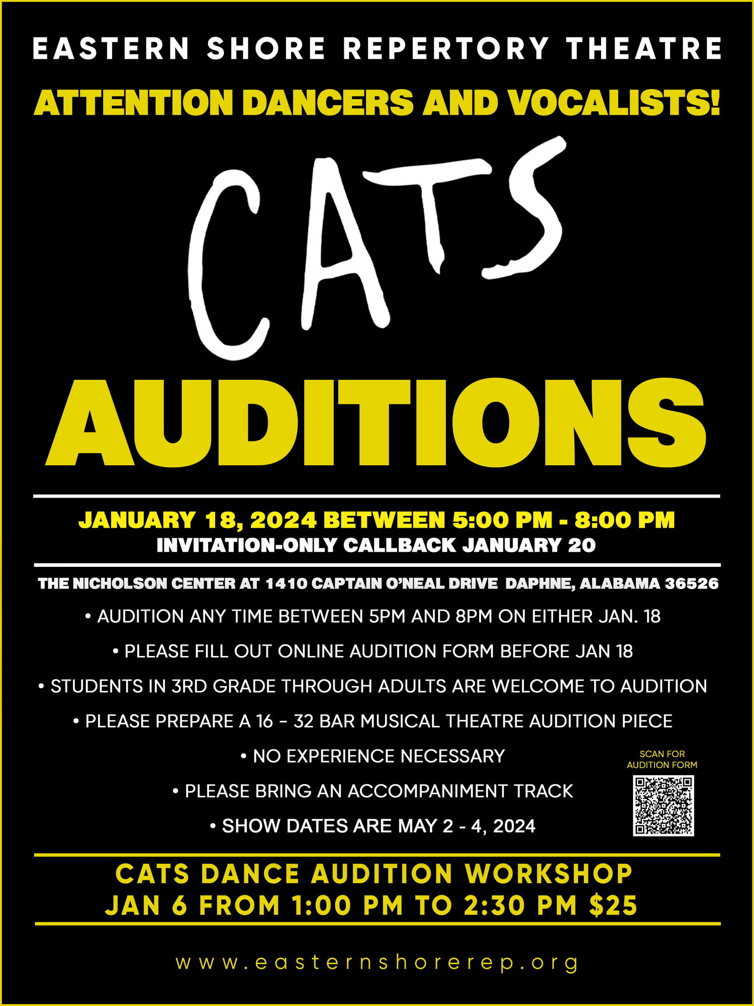 Auditions — Eastern Shore Repertory Theatre