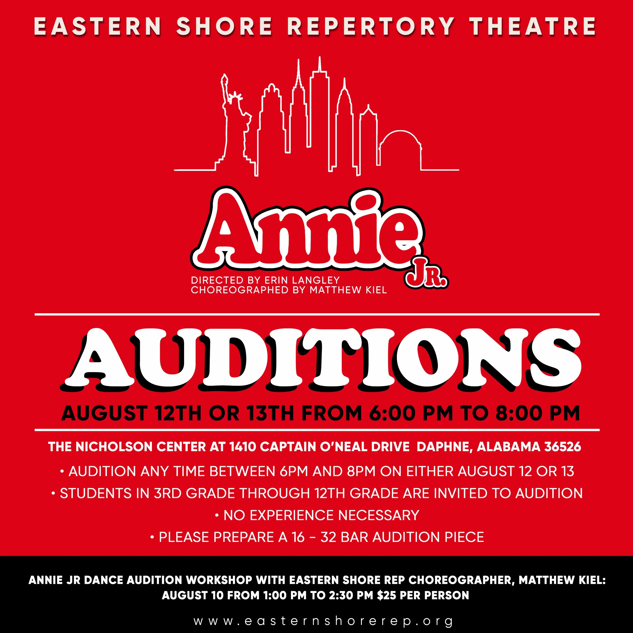 Auditions — Eastern Shore Repertory Theatre